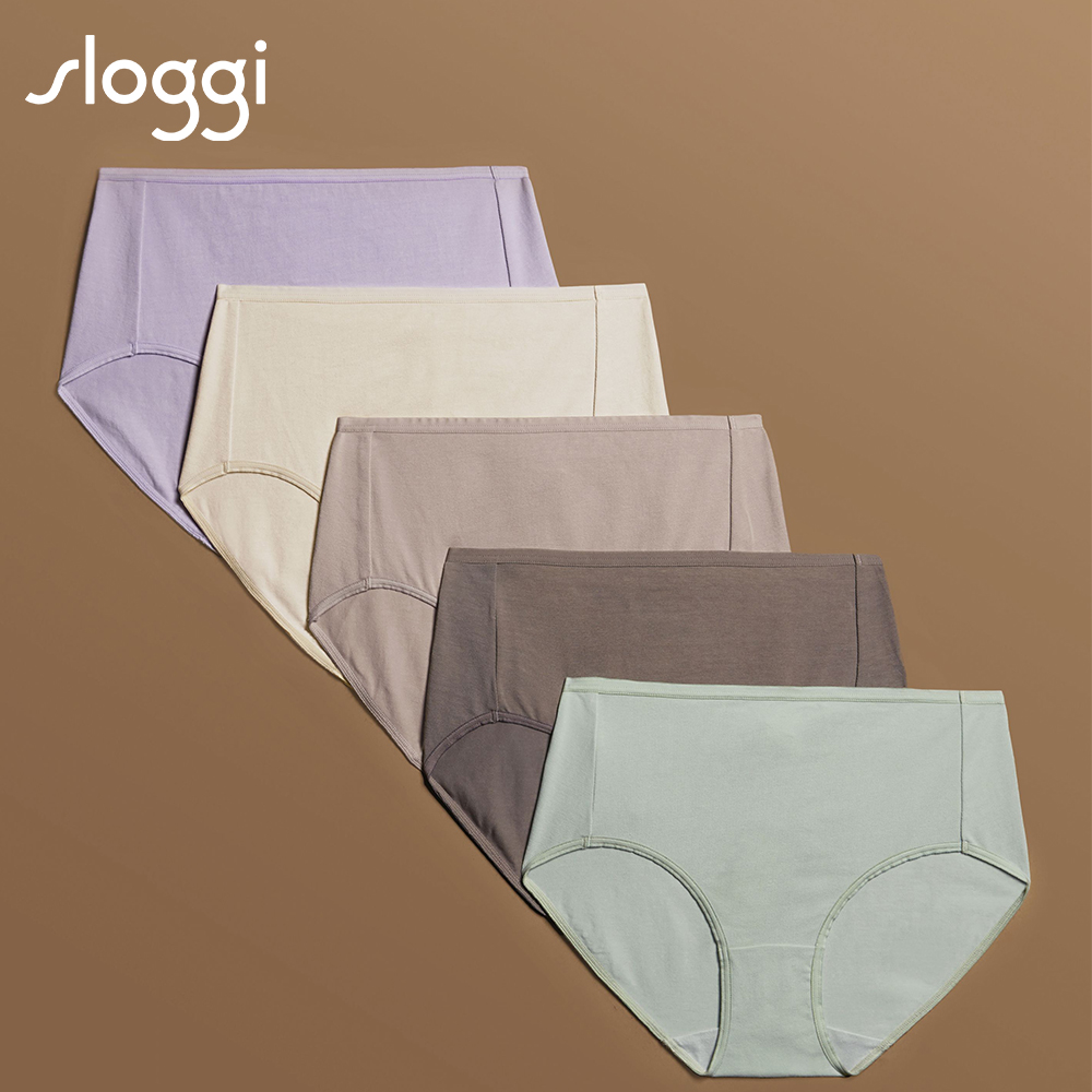 【sloggi】Everyday☆有機過生活系列高腰三角褲5件包 明媚春色(C76-939 I3)-momo購物網